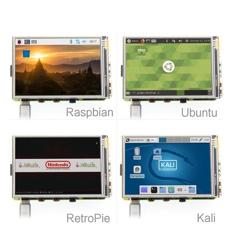 3.5 inch GPIO display with Touch Panel Support 125MHz SPI Input for ...