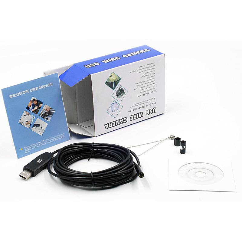 7mm Lens USB Borescope Endoscope Inspection Camera