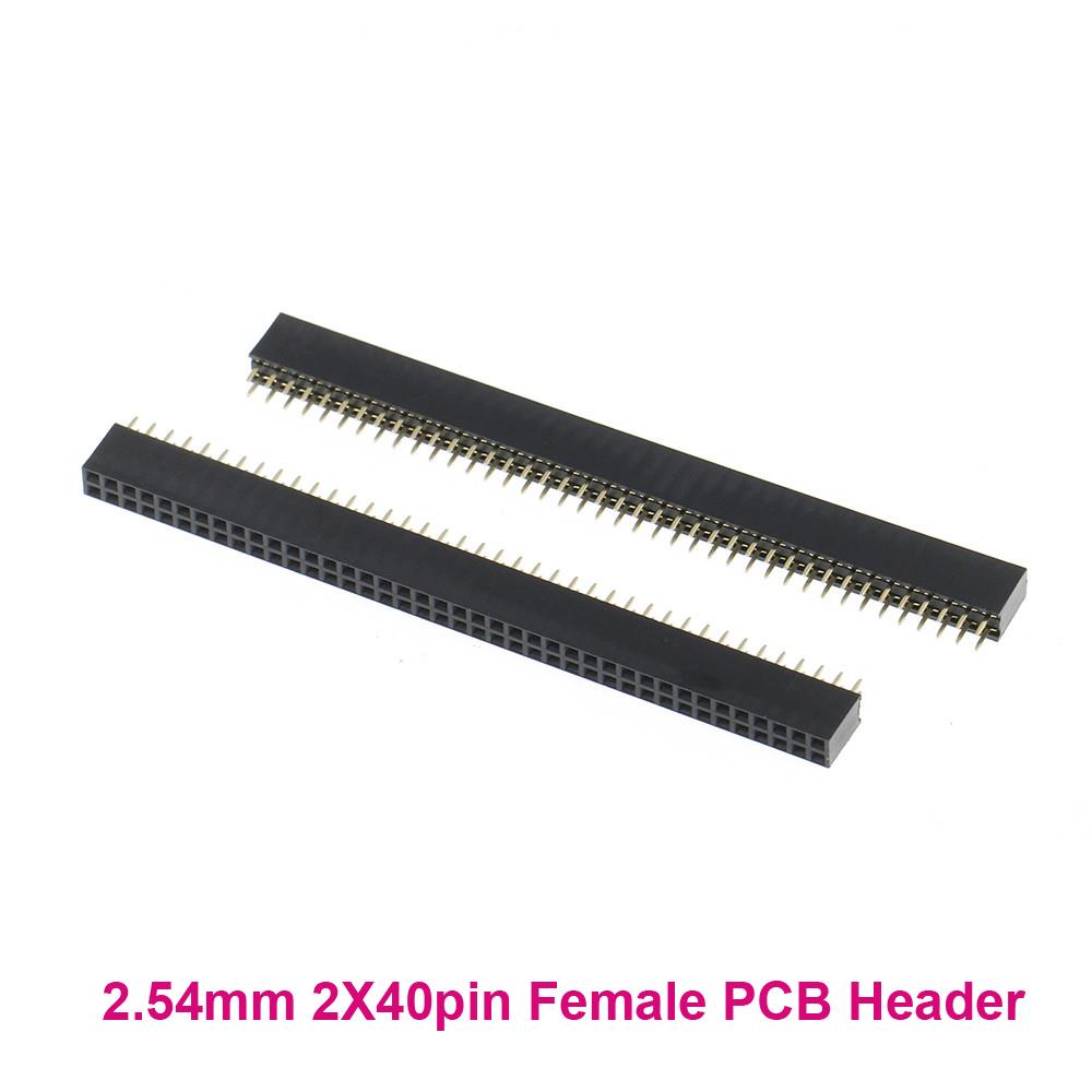 2X40pin 2.54mm Straight Pin Female Header [5pcs Pack]