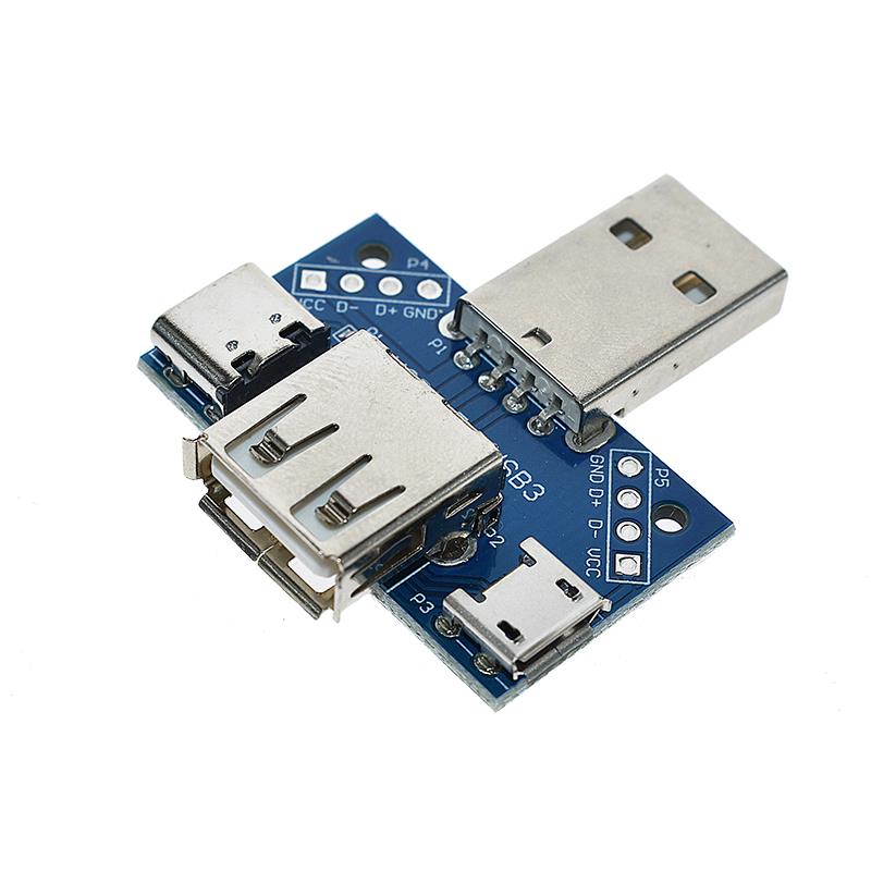 USB slot to Micro USB and Type-C Adapter Plate
